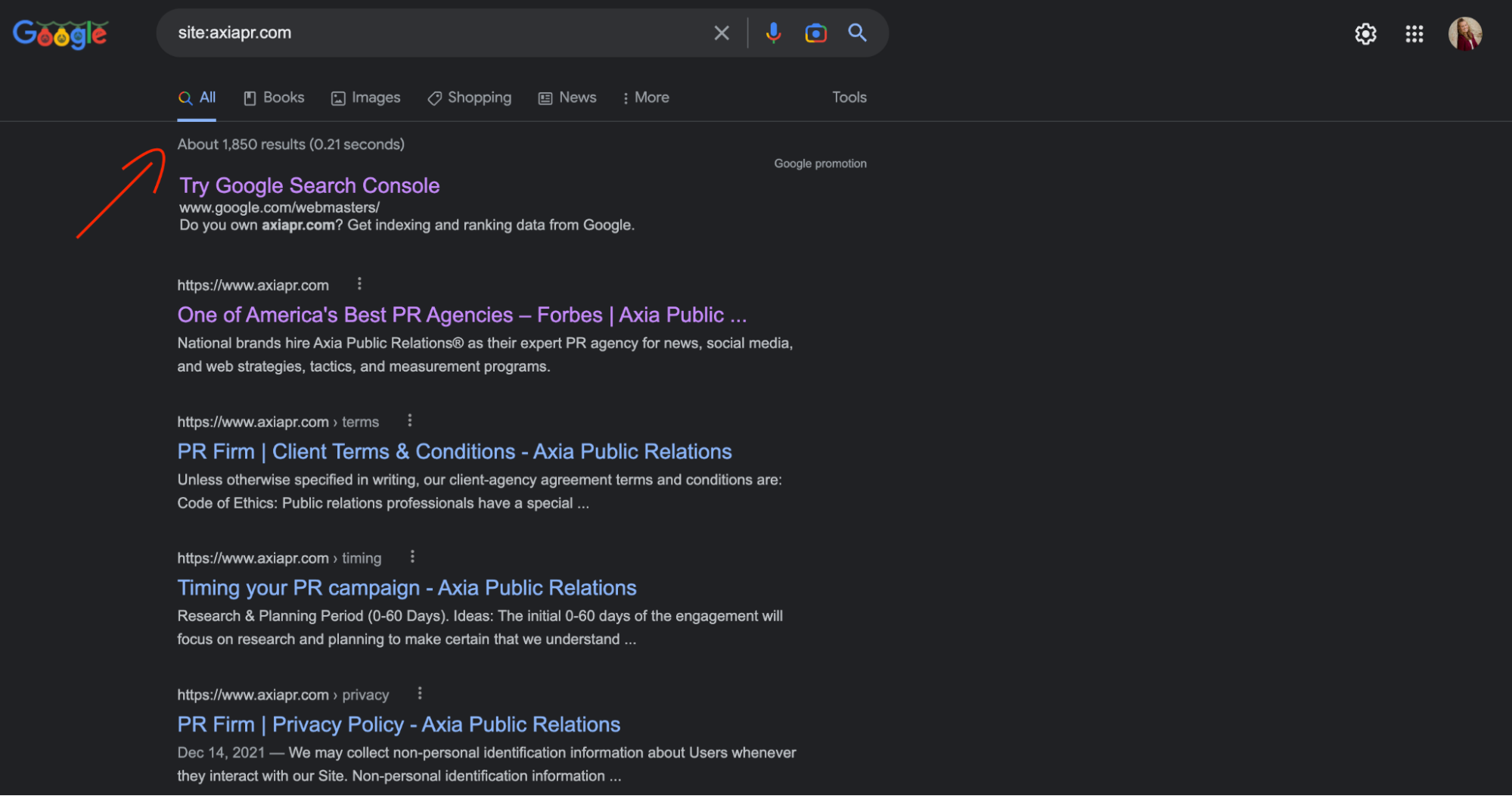 How do search results pages rank content?