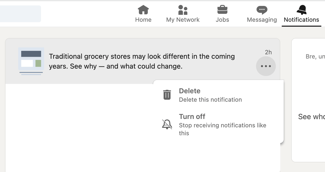 How to turn off LinkedIn notifications for pages you manage